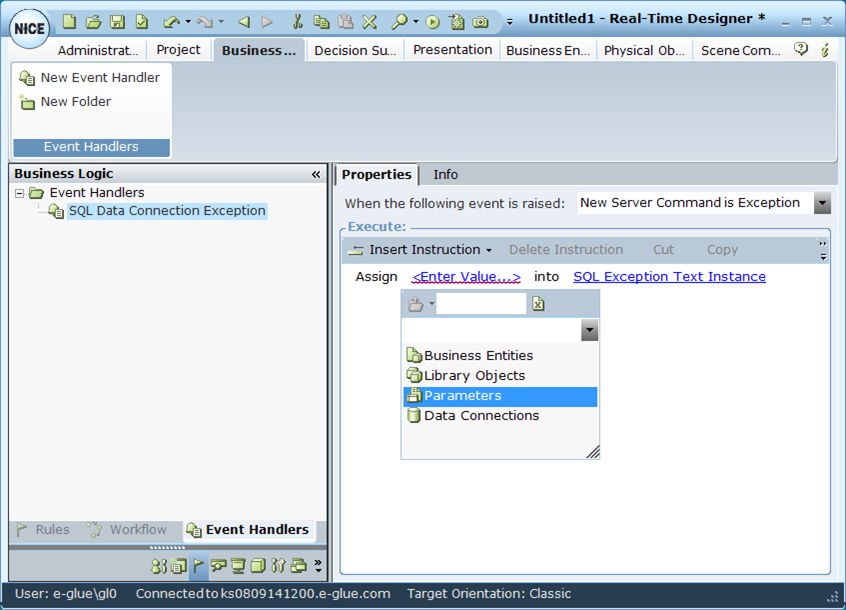 Defining a Database Exception Defining a Database Exception