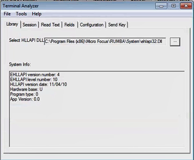 Checking Connectivity to HLLAPI Terminal Emulator Sessions