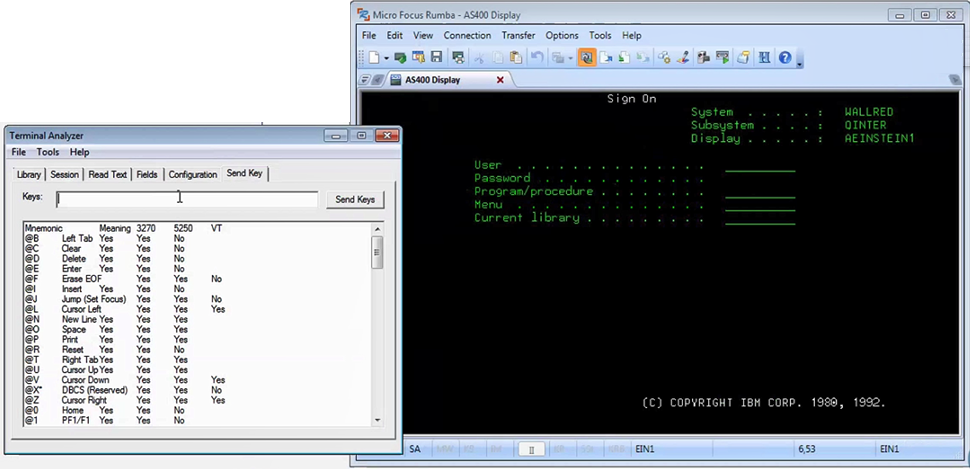 Checking Connectivity to HLLAPI Terminal Emulator Sessions