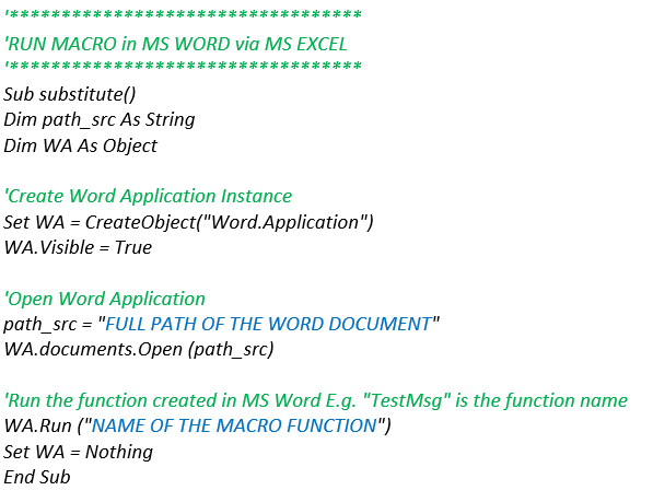 How To Run A VBA Macro In Word